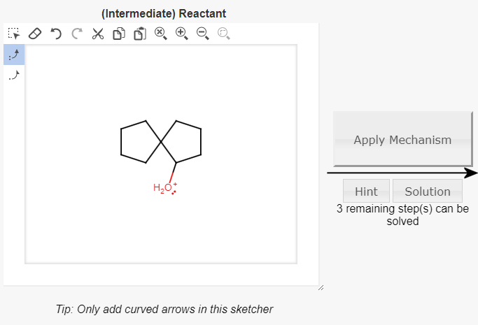 (Intermediate) ﻿ReactantsolvedTip: Only add curved | Chegg.com