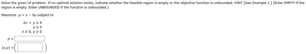 Solved Solve the given LP problem. If no optimal solution | Chegg.com