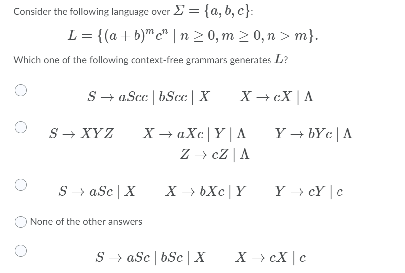 Solved Let L = language((a+b)*b*ab* +(a+b)*a* ba*). L | Chegg.com