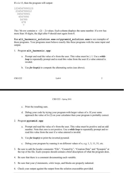 Solved If n is 13, then the program will output: | Chegg.com