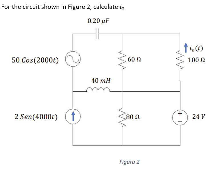 Solved For the circuit shown in Figure 2, calculate i0 | Chegg.com