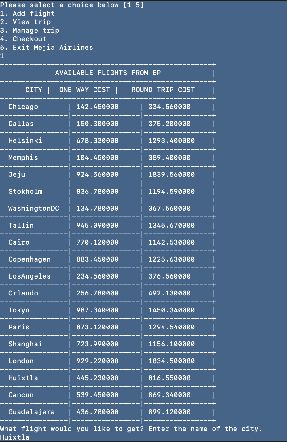 Solved Can somebody modify my code to where it runs the menu | Chegg.com