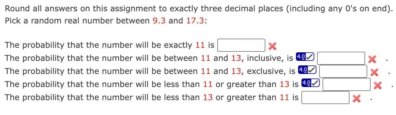 Solved Round all answers on this assignment to exactly three | Chegg.com