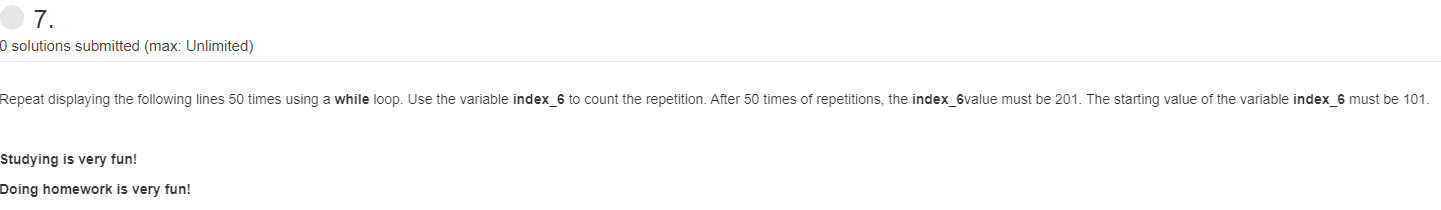 Solved 7. O solutions submitted (max: Unlimited) Repeat | Chegg.com
