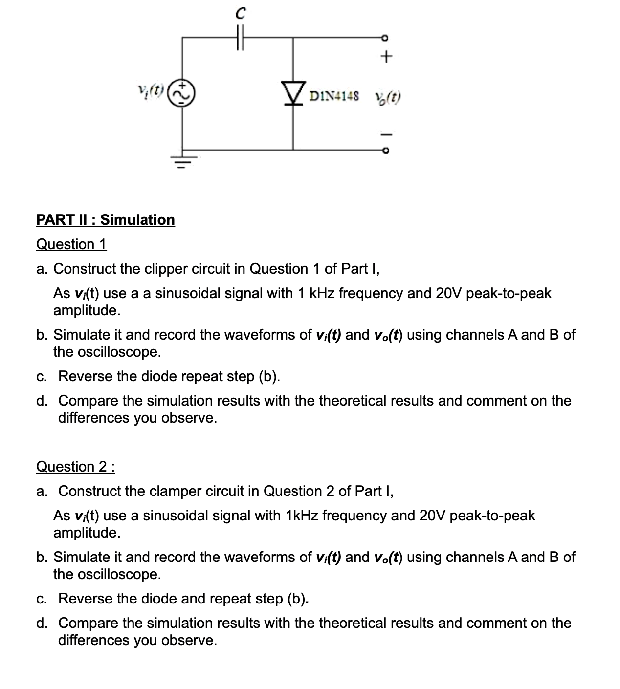 Solved PART II : Simulation Question 1 a. Construct the | Chegg.com