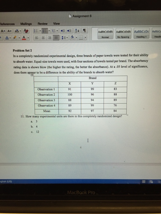 Solved Assignment 6 References Mailings Review View A A