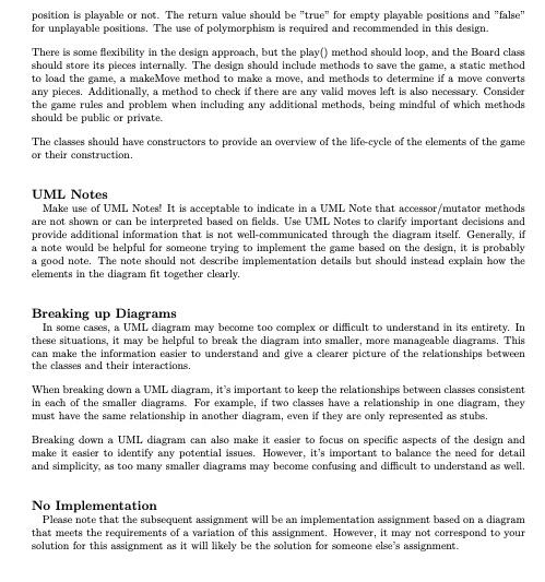 Solved Q1) Designing Othello Your task is to create design | Chegg.com