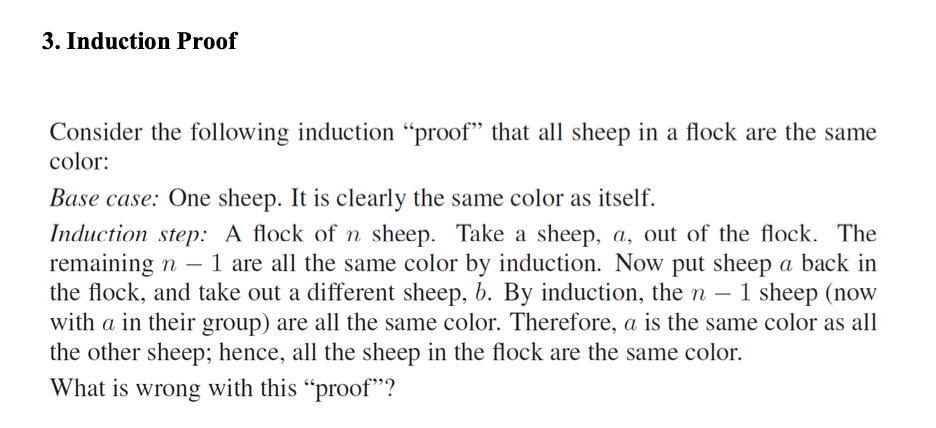 Solved 3. Induction Proof Consider the following induction | Chegg.com