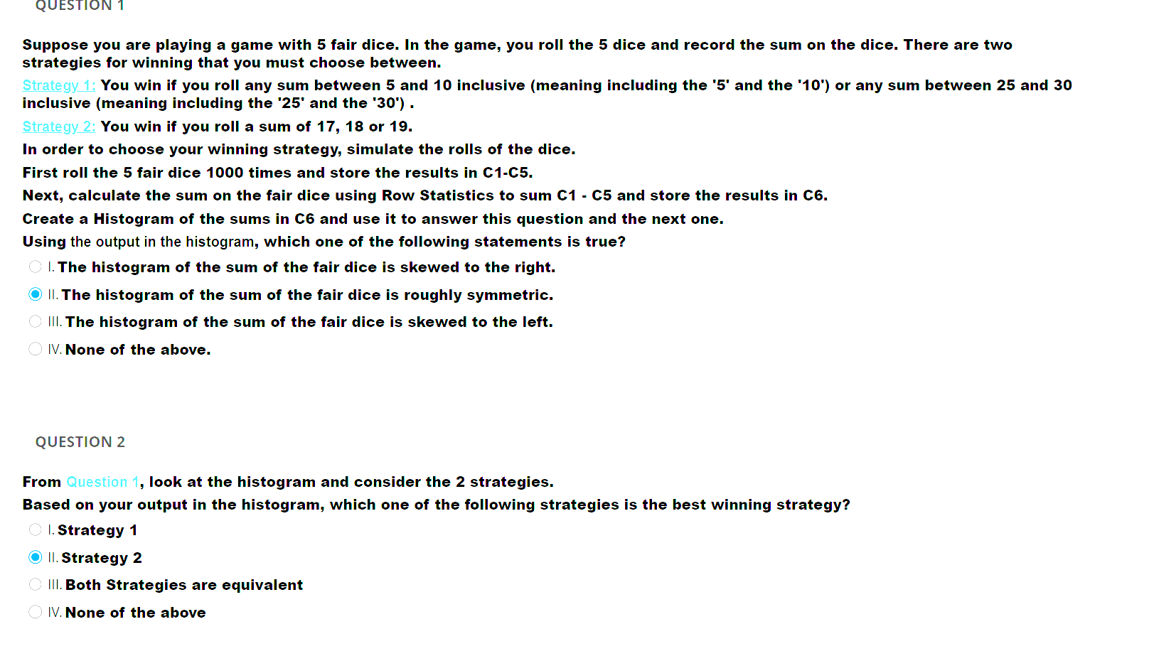 Solved Suppose you are playing a game with 5 fair dice. In | Chegg.com