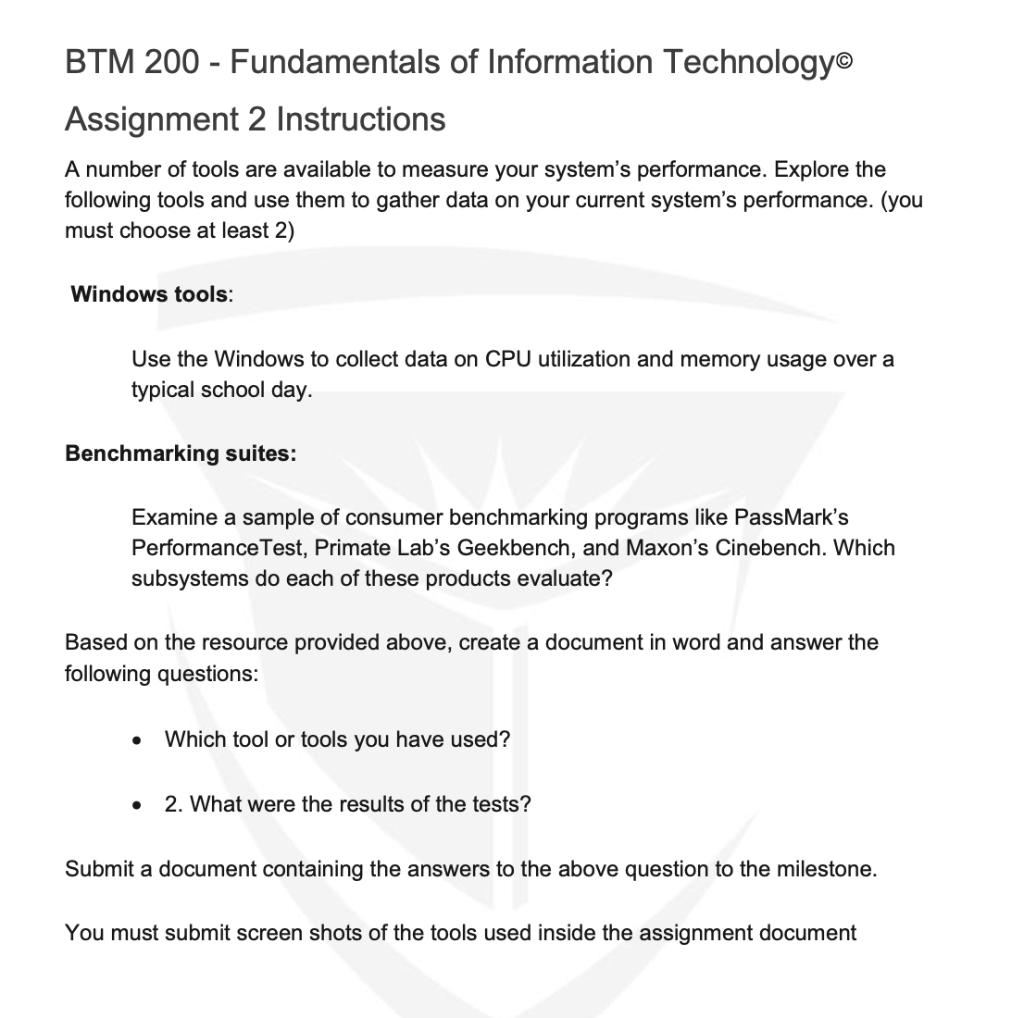 Solved BTM 200 - Fundamentals of Information Technologyఠ | Chegg.com