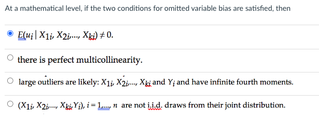 Solved At a mathematical level, if the two conditions for | Chegg.com