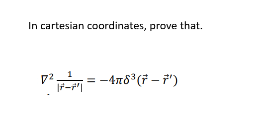 Solved In cartesian coordinates, prove | Chegg.com