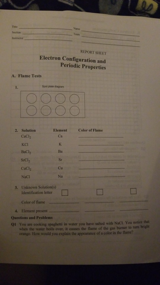 Solved Date Name Section Team Instructor REPORT SHEET | Chegg.com Solved Date Name Section Team Instructor REPORT SHEET | Chegg.com