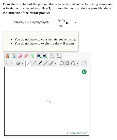 Solved Draw The Structure Of The Product That Is Expected