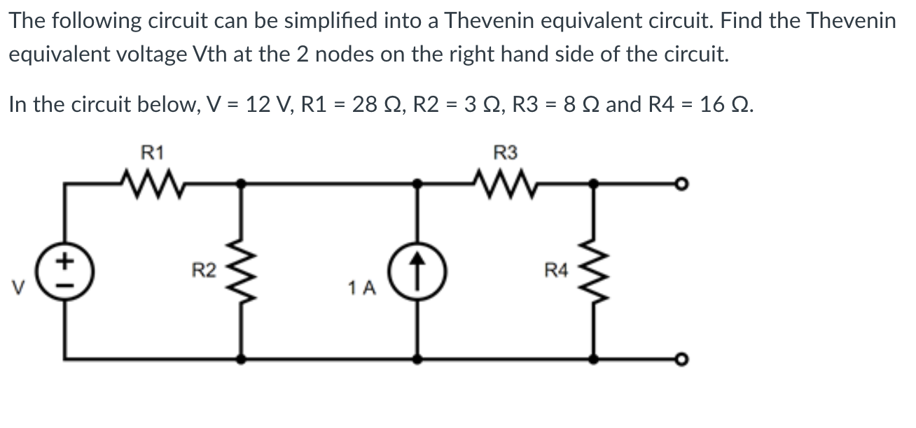Solved The following circuit can be simplified into a | Chegg.com