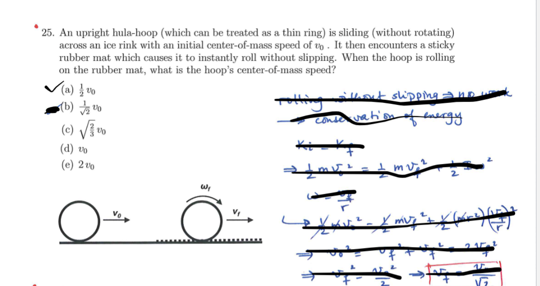 Solved 25. An upright hula-hoop (which can be treated as a | Chegg.com