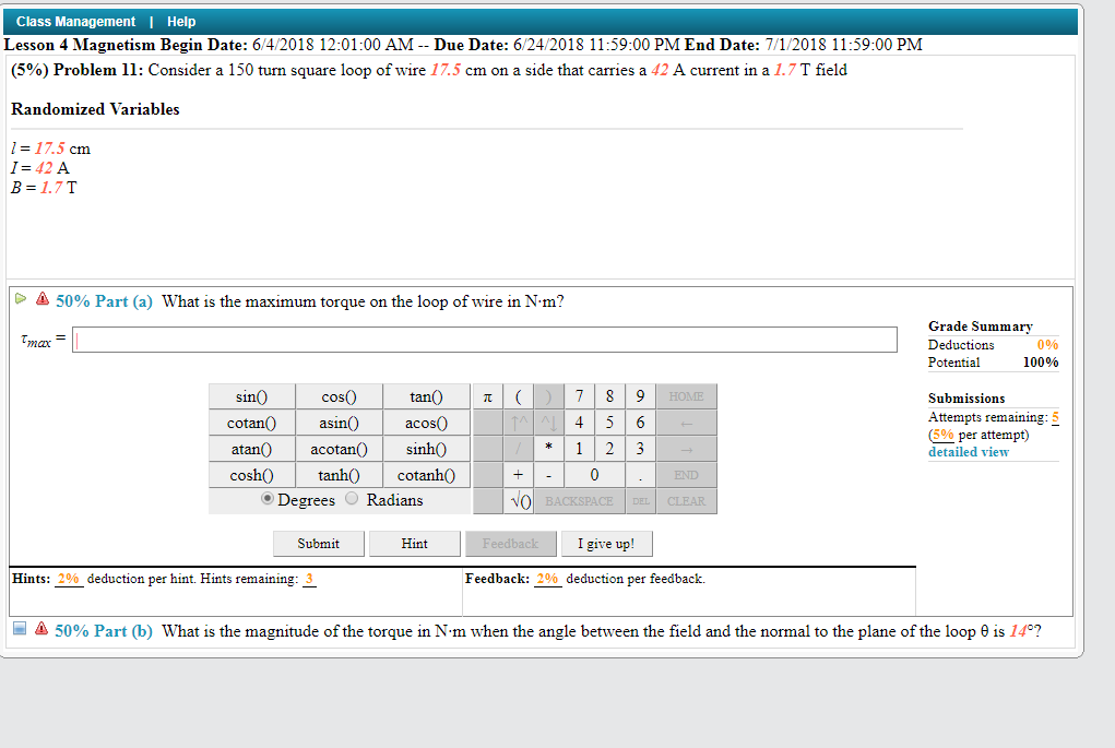 Solved Class Management Help Lesson 4 Magnetism Begin Date: | Chegg.com
