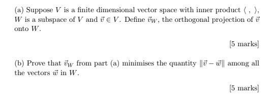 Solved (a) Suppose V is a finite dimensional vector space | Chegg.com