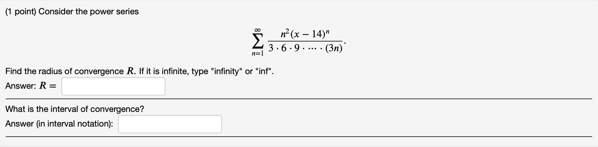 Solved (1 point) Consider the power | Chegg.com