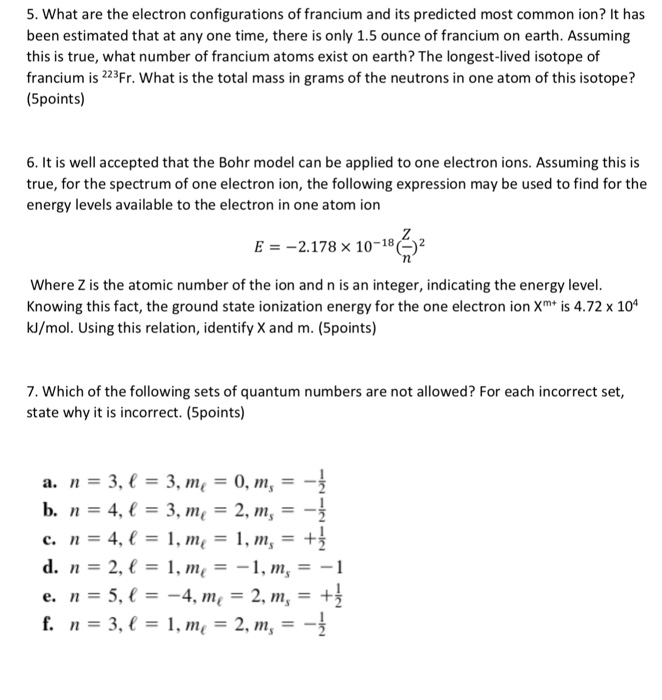 Bohr Model Of Francium
