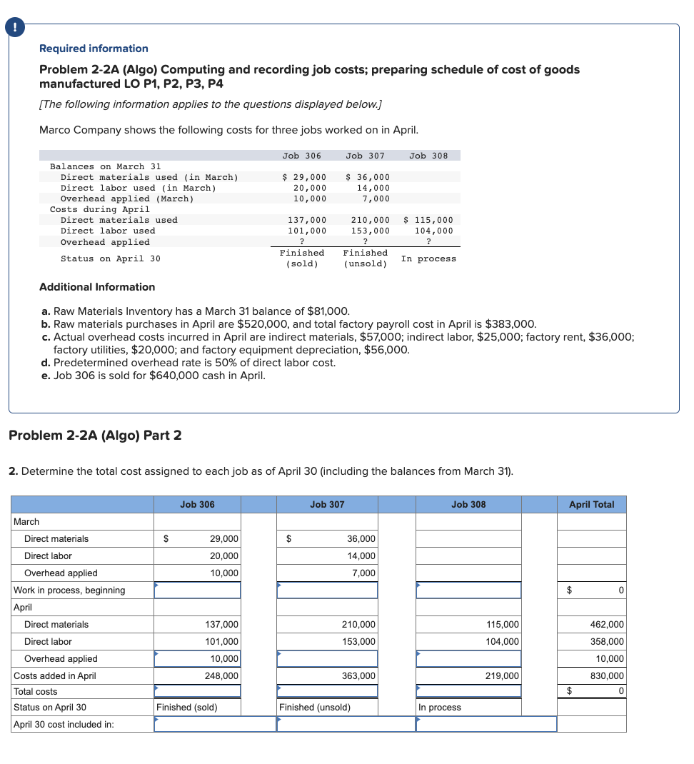 Solved Required Information Problem 2 2a Algo Computing 0229