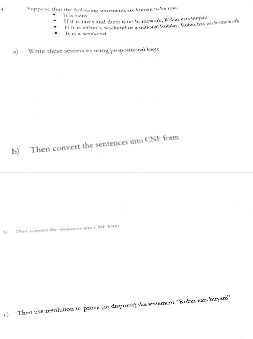 Solved Suppose that the following statements are known to be | Chegg.com