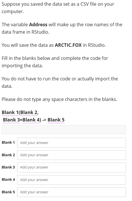 Solved Suppose you saved the data set as a CSV file on | Chegg.com