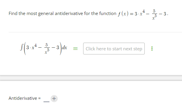 Solved Find the most general antiderivative for the function | Chegg.com