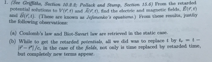 Solved I See Gri İths, Section 10.2.2; Pollack and Stump | Chegg.com