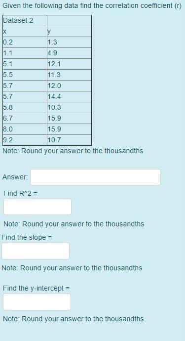 Solved Correlation coefficients will be the death of me, I | Chegg.com
