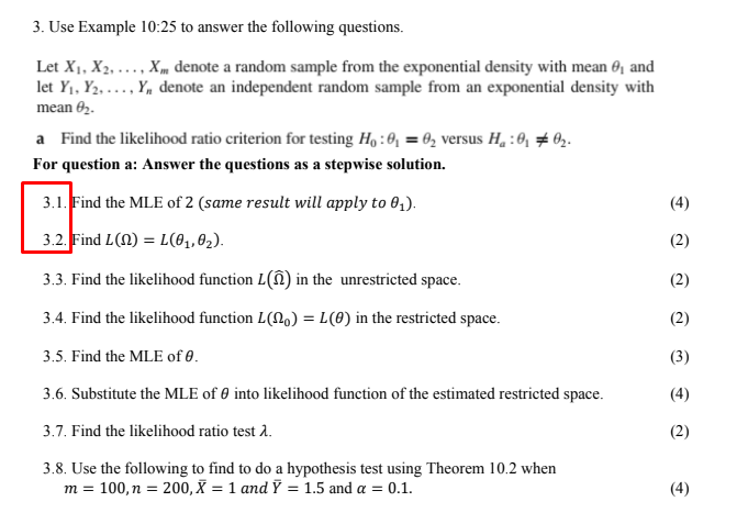 Solved 3. Use Example 10:25 to answer the following | Chegg.com