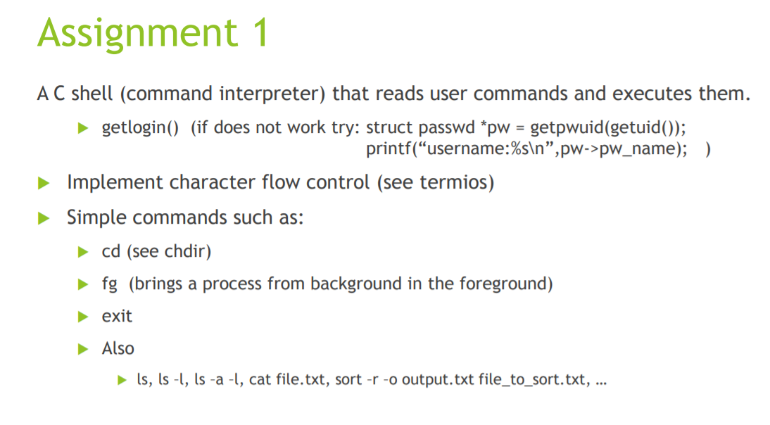 Solved Assignment 1 AC shell (command interpreter) that | Chegg.com