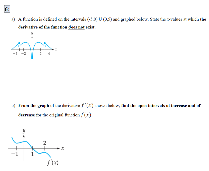 Solved a) A function is defined on the intervals | Chegg.com