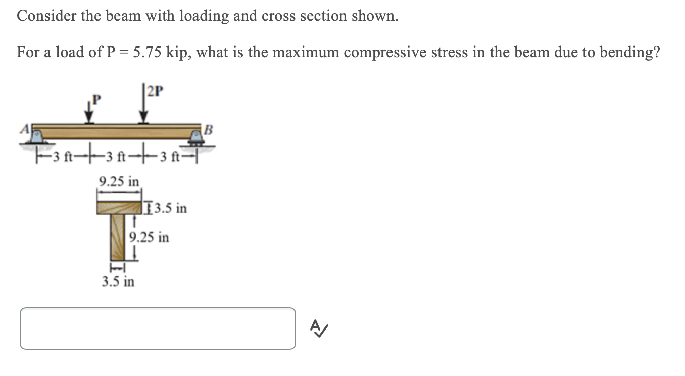 Solved Consider the beam with loading and cross section | Chegg.com