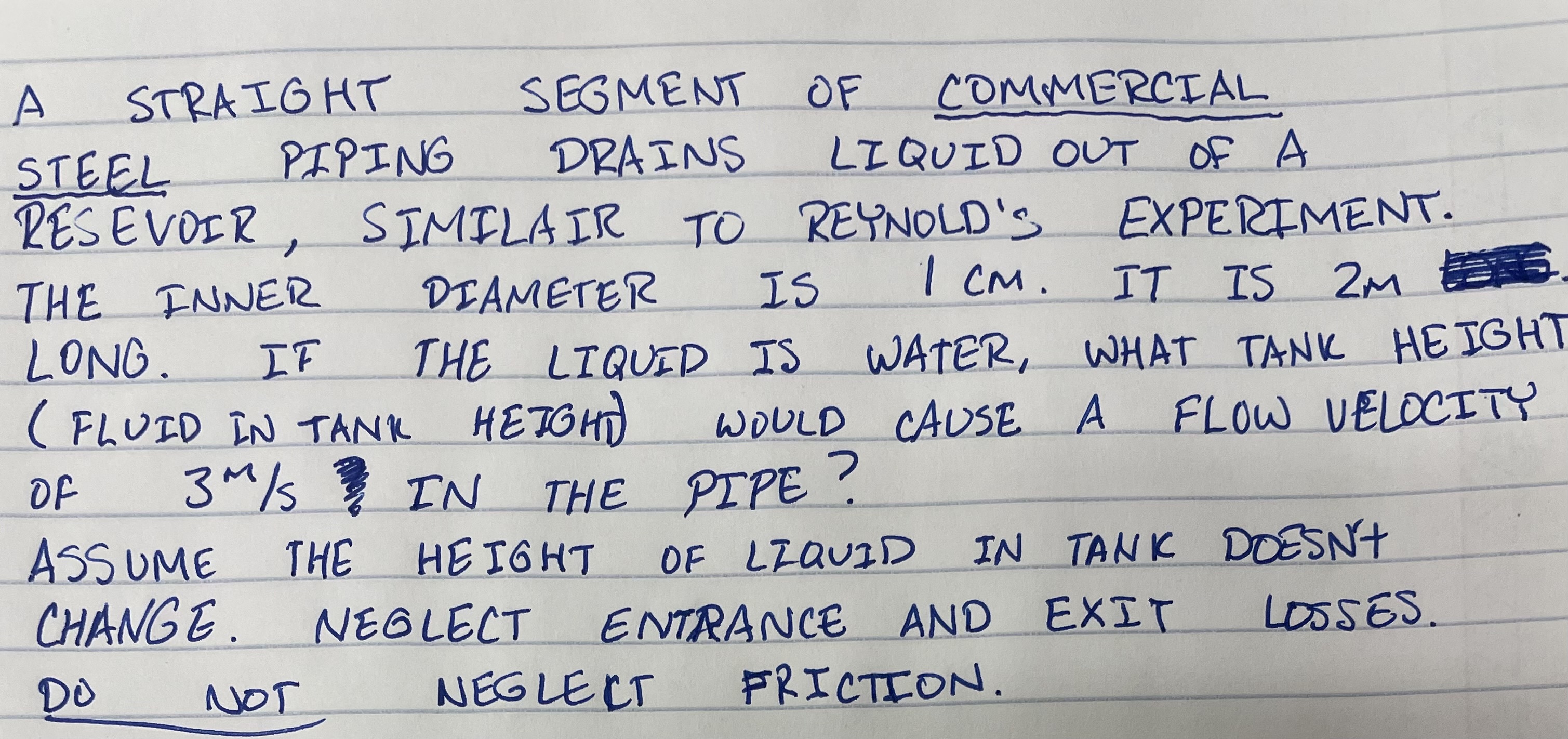 Solved A STRAIGHT SEGMENT OF COMMERCIAL STEEL PIPING DRAINS | Chegg.com