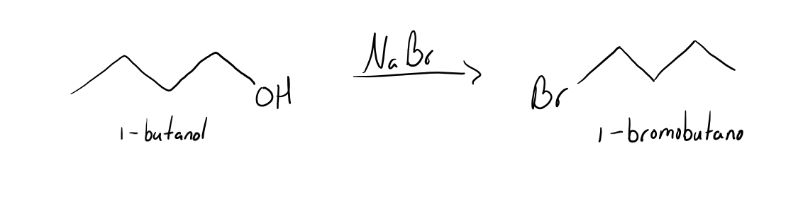 Solved Nabo , OH Br 1-butanol 1-bromobutano | Chegg.com