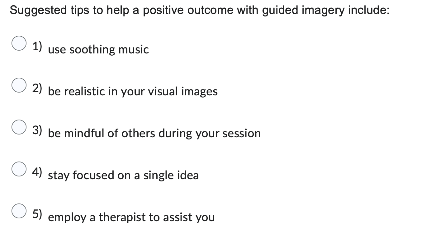 Solved Suggested tips to help a positive outcome with guided | Chegg.com
