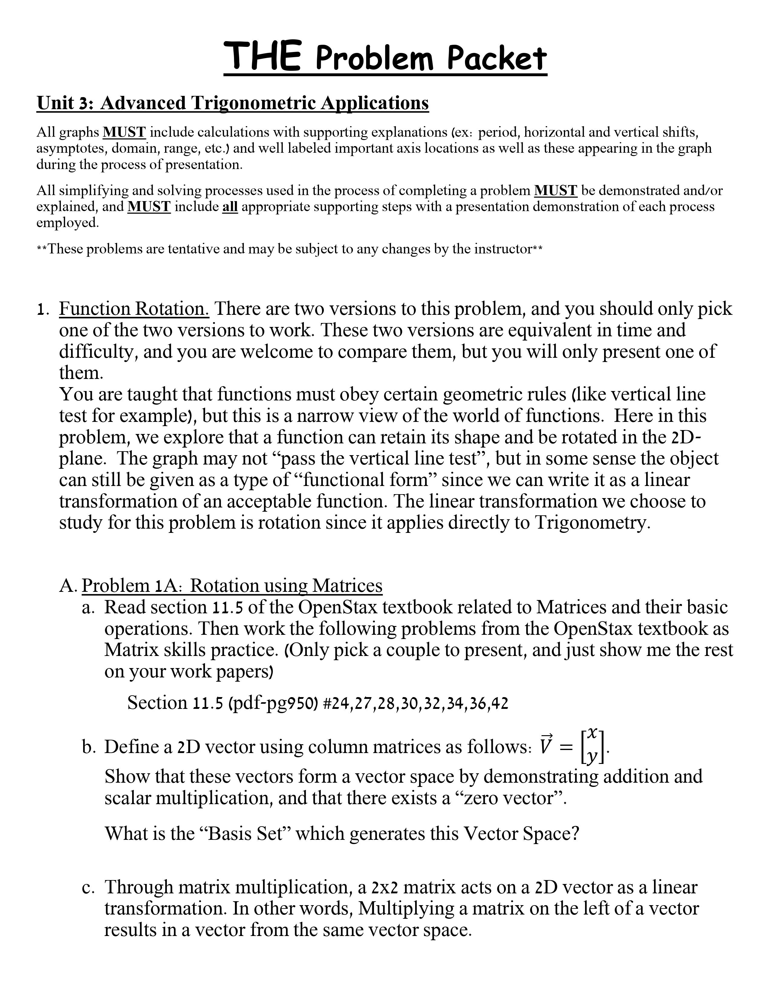 Solved Unit 3: Advanced Trigonometric Applications All | Chegg.com Solved Unit 3: Advanced Trigonometric Applications All | Chegg.com