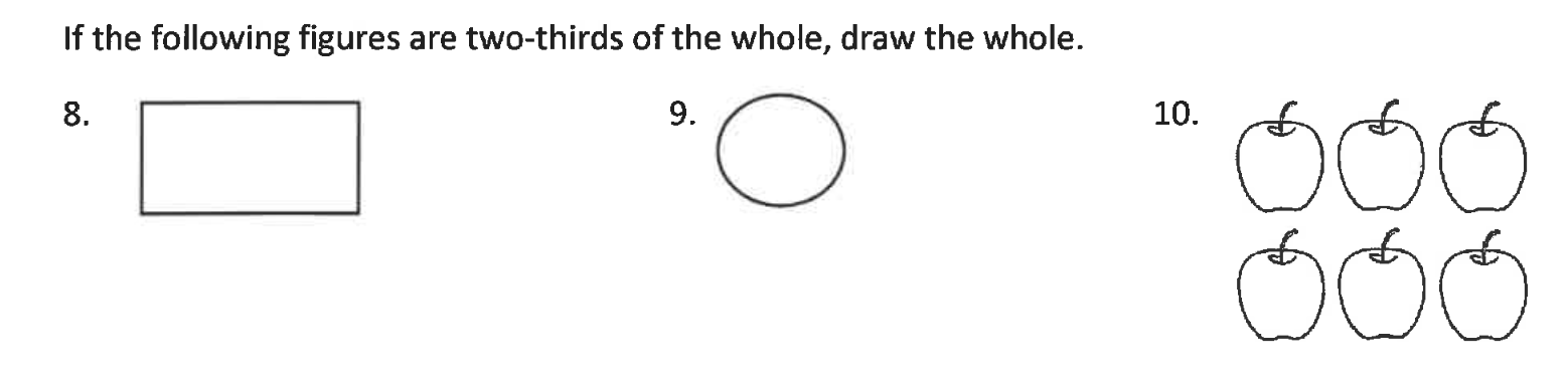 Solved If the following figures are two-thirds of the whole, | Chegg.com