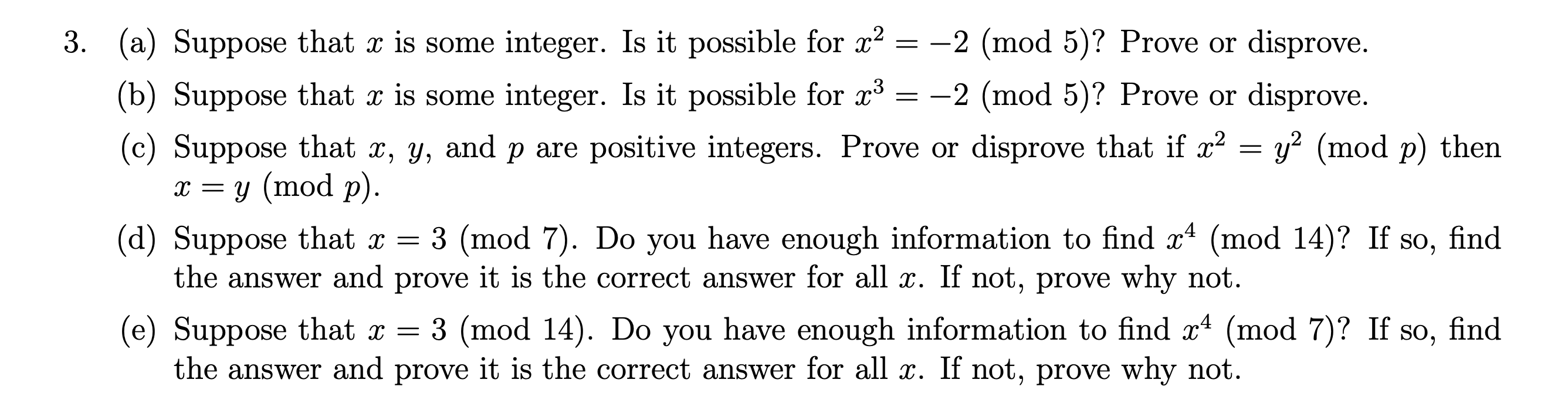 (a) Suppose that x is some integer. Is it possible | Chegg.com