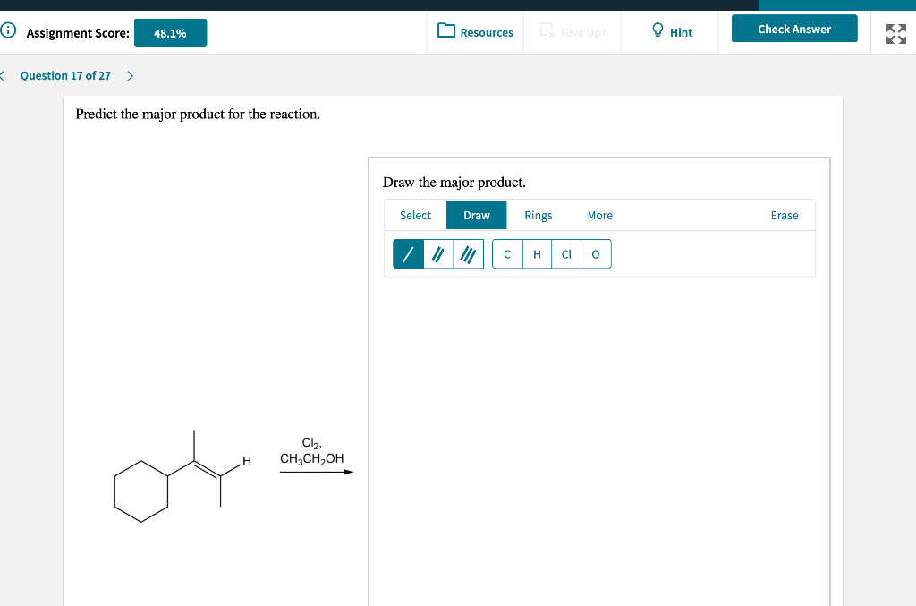 Solved Assignment Score: 48.1% Resources Give Up? Hint Check | Chegg.com