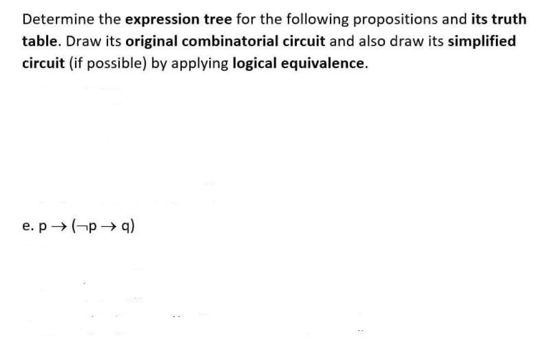 Solved Determine the expression tree for the following | Chegg.com