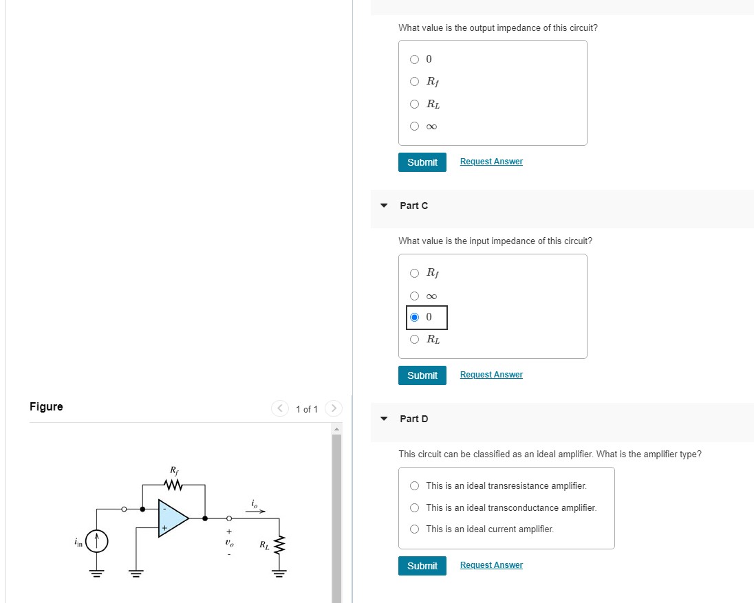 Solved What value is the output impedance of this | Chegg.com