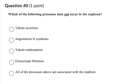 Solved Which of the following processes does not occur in | Chegg.com