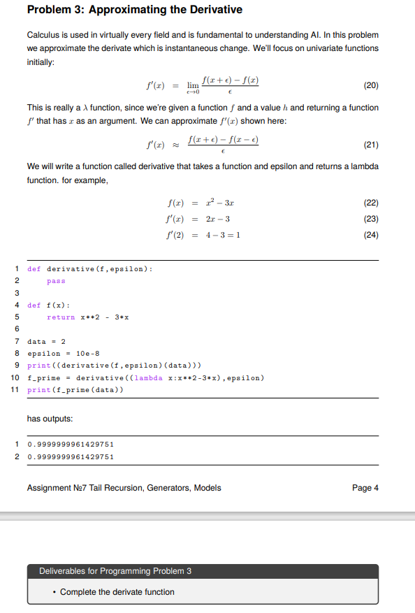 Solved Problem 3: Approximating the Derivative Calculus is | Chegg.com