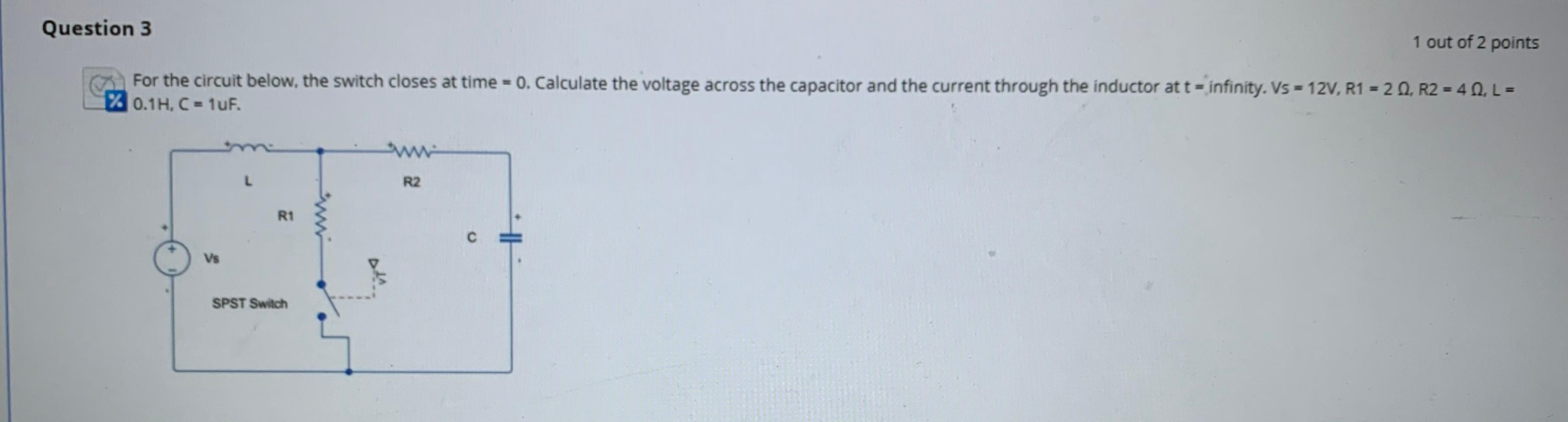 Solved Question 2 Given the plot below of the voltage drop | Chegg.com