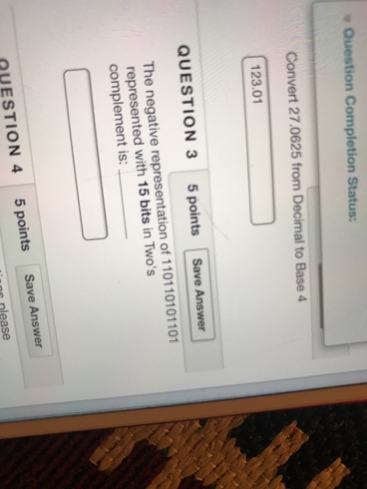 Solved Question Completion Status: Convert 27.0625 from | Chegg.com