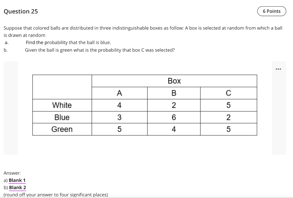 Solved Suppose that colored balls are distributed in | Chegg.com