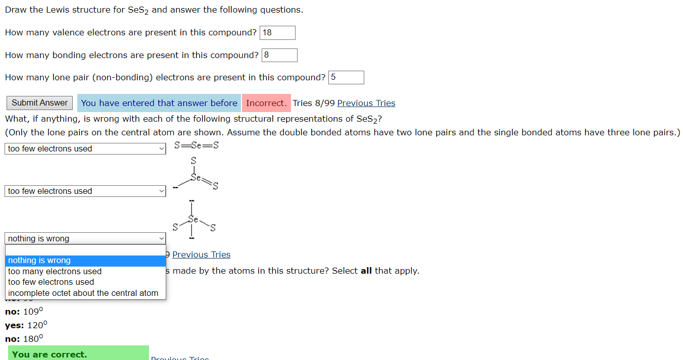 Solved Draw the Lewis structure for S2S2 and answer the | Chegg.com