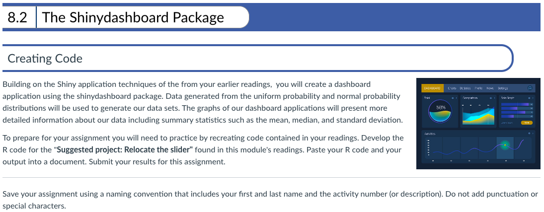 Solved Building on the Shiny application techniques of the | Chegg.com